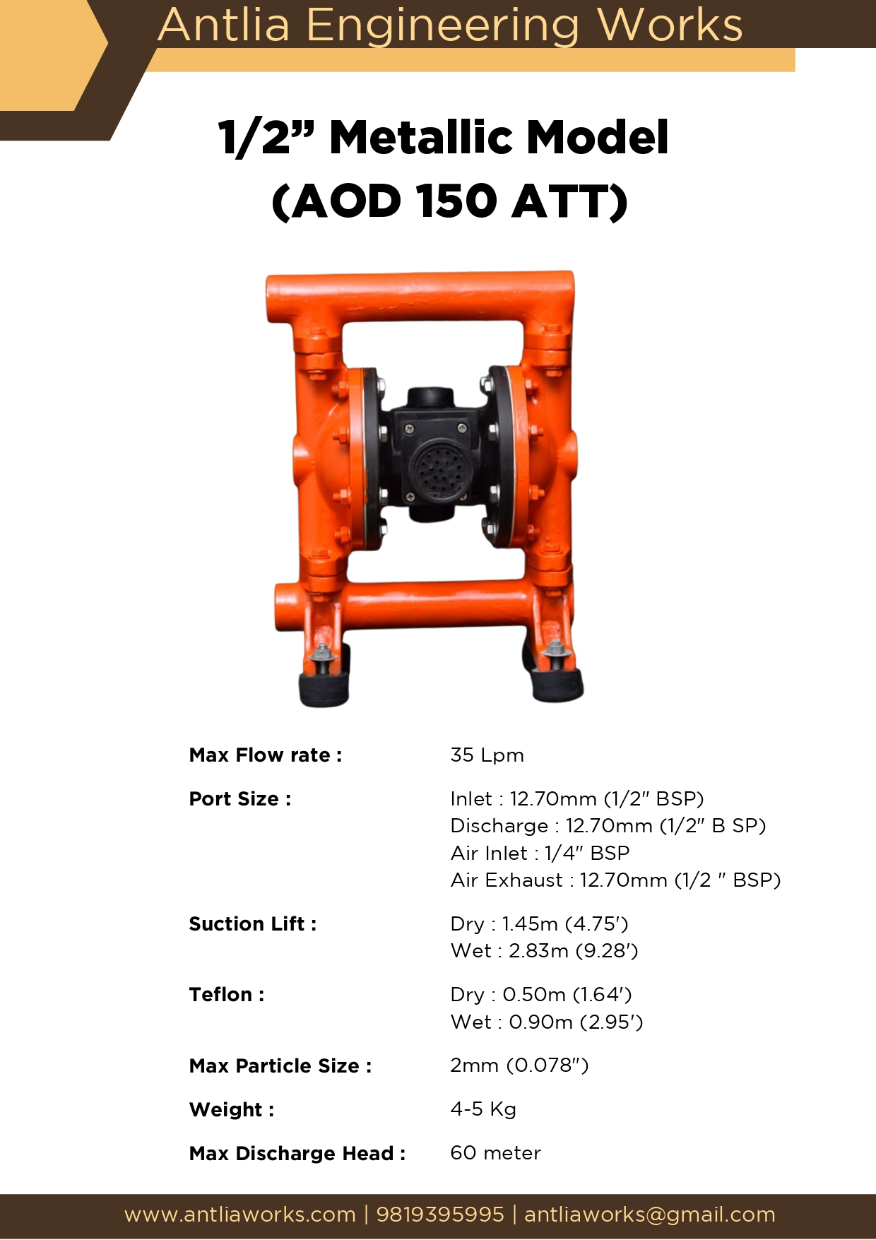 AODD Pump Technical Catalog | Antlia Works