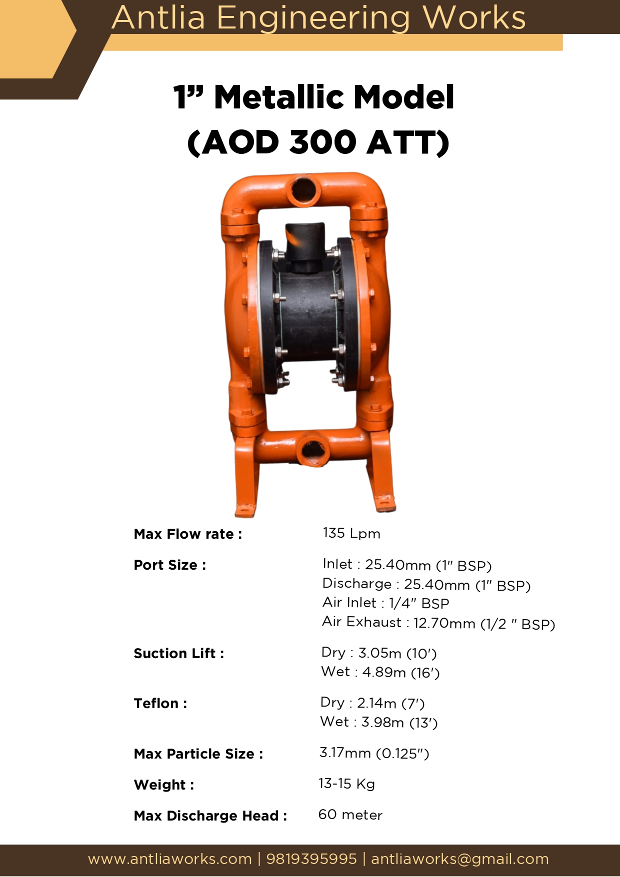 AODD Pump Technical Catalog | Antlia Works